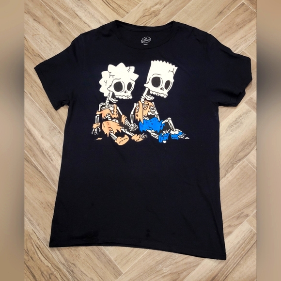 Simpsons | Shirts | Simpson Bart And Lisa Skeleton Shirt L | Poshmark